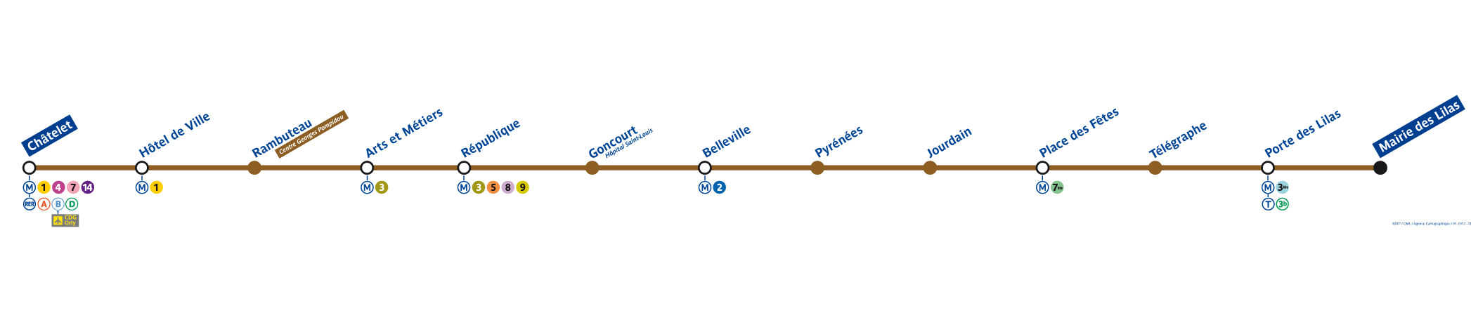 Métro ligne 11 - Plan de la ligne, horaires, infos - SNCF CONNECT