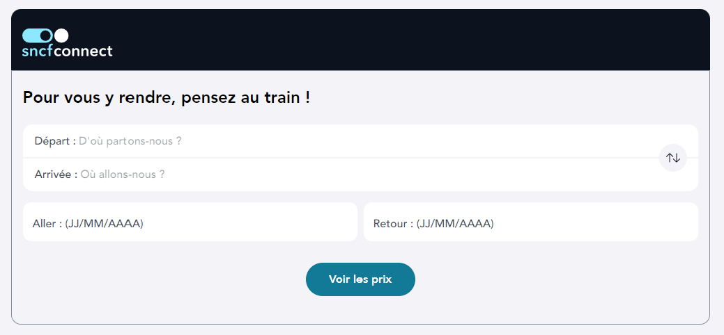 Widget SNCF Connect | SNCF Connect