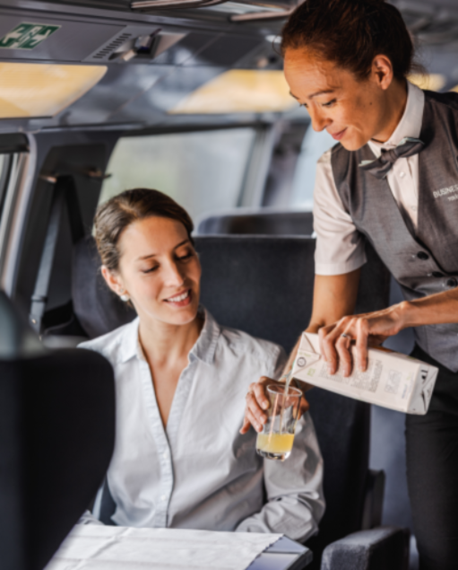 Découvrez la classe de confort Business 1ÈRE TGV Lyria avec SNCF Connect