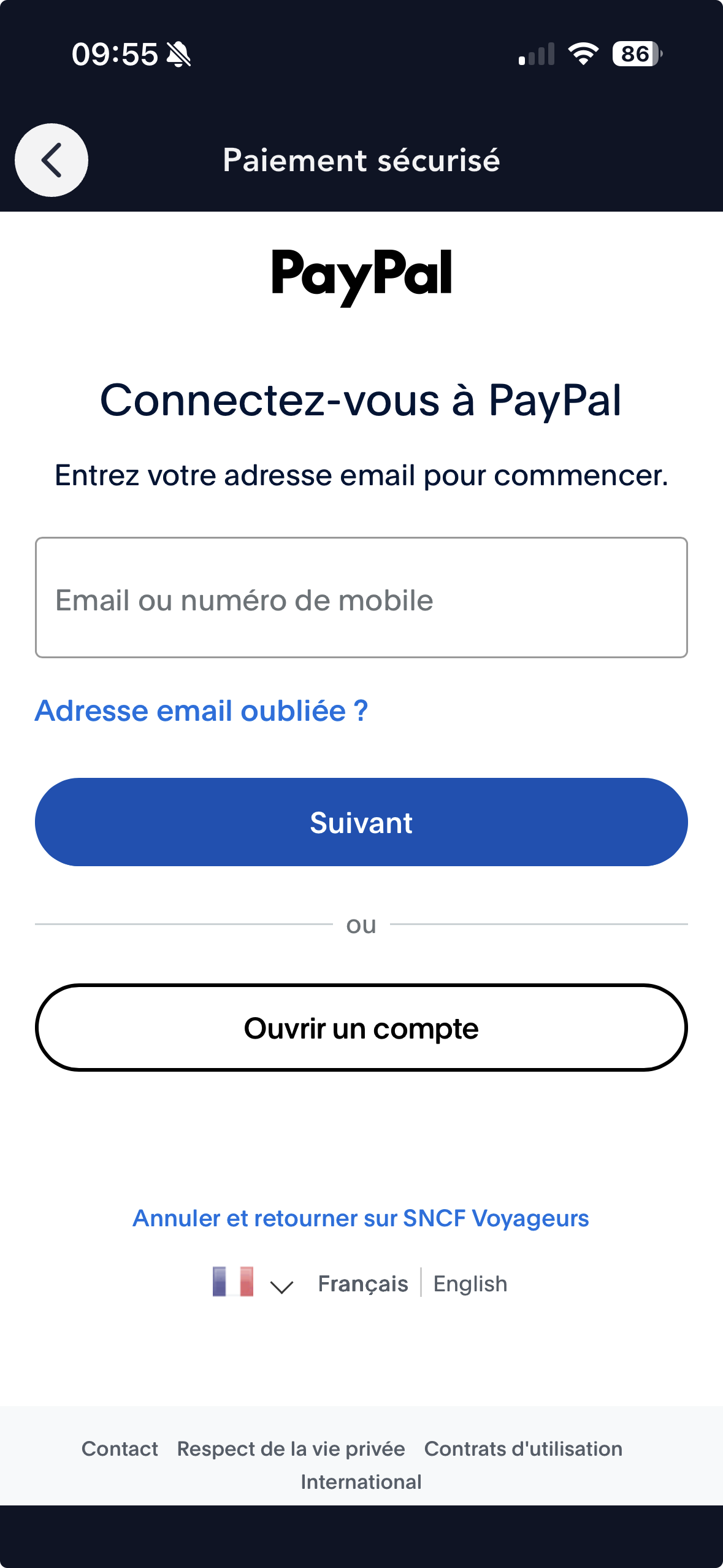Payer avec Paypal | SNCF Connect - Questions fréquentes